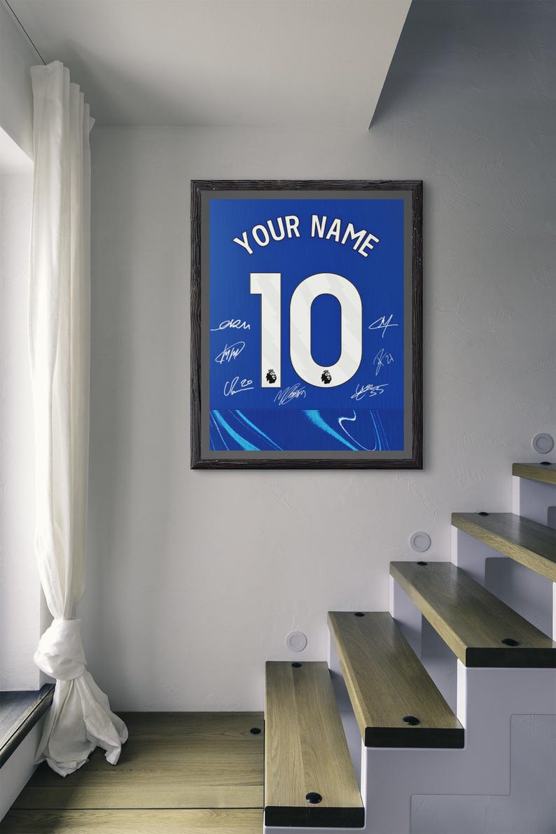 Custom Signed Chelsea FC Jersey Poster | Personalized Name and Number ...