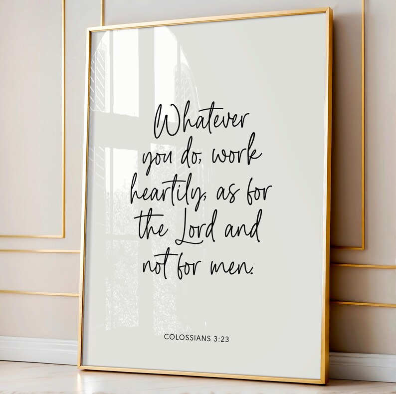 Colossians 3:23 Printable, Whatever You Do Work Heartily, Bible Verse ...