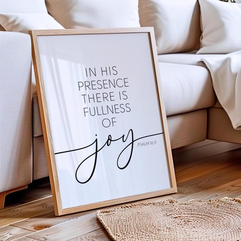 Psalm 16:11 Printable, in His Presence There is Fullness of Joy ...