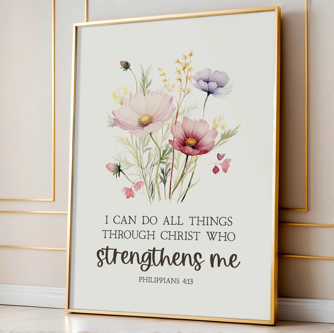 Philippians 4:13 Printable, I Can Do All Things Through Christ, Bible ...