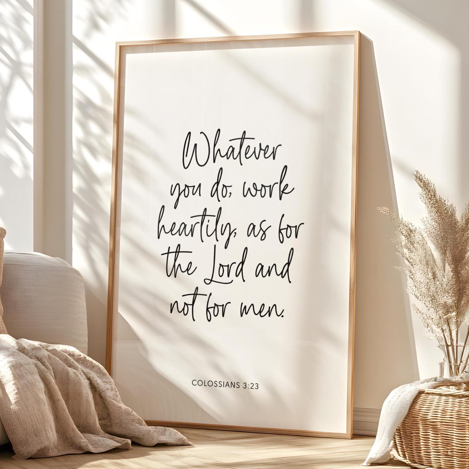Colossians 3:23 Printable, Whatever You Do Work Heartily, Bible Verse ...