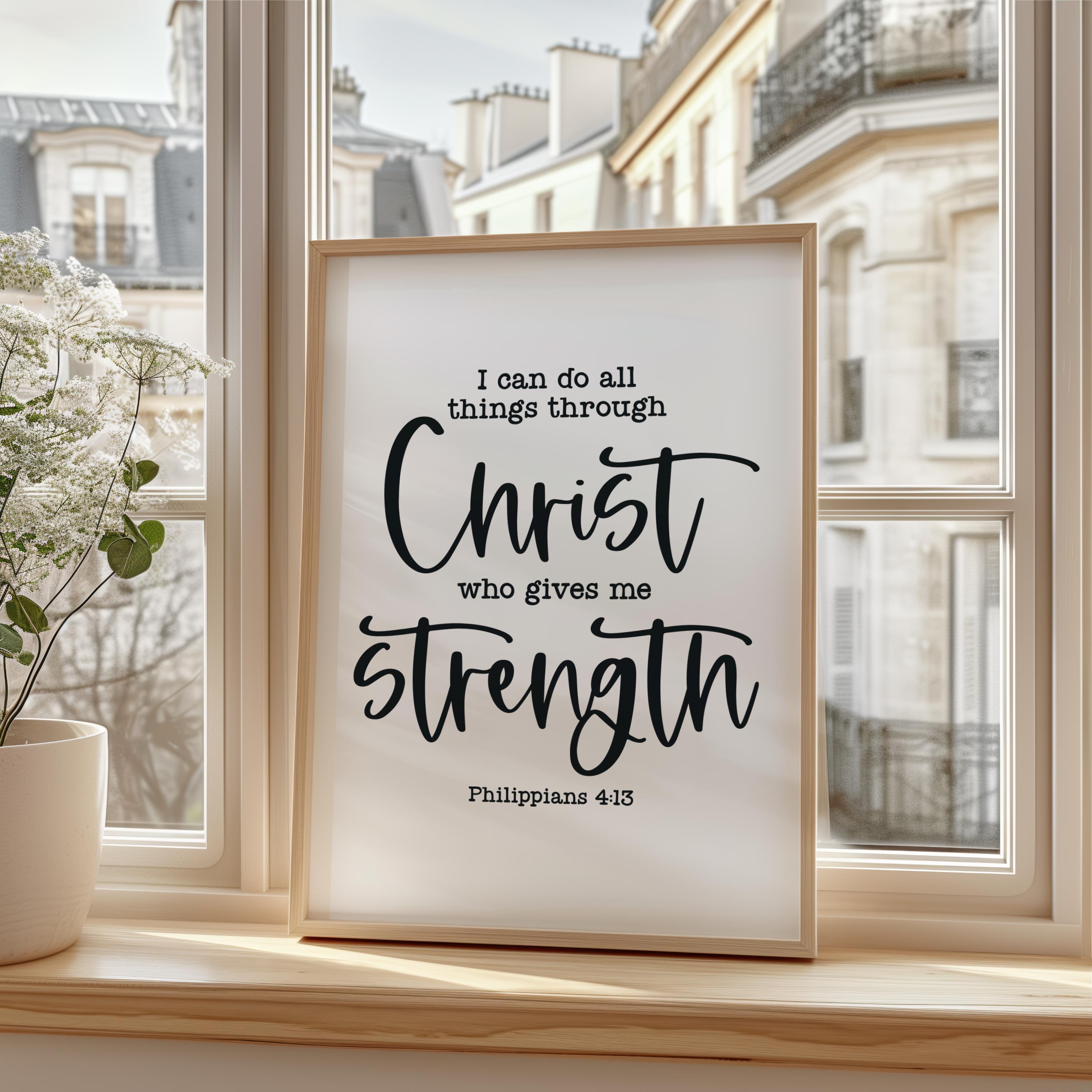 Philippians 4:13 Printable, I Can Do All Things Through Christ, Bible ...