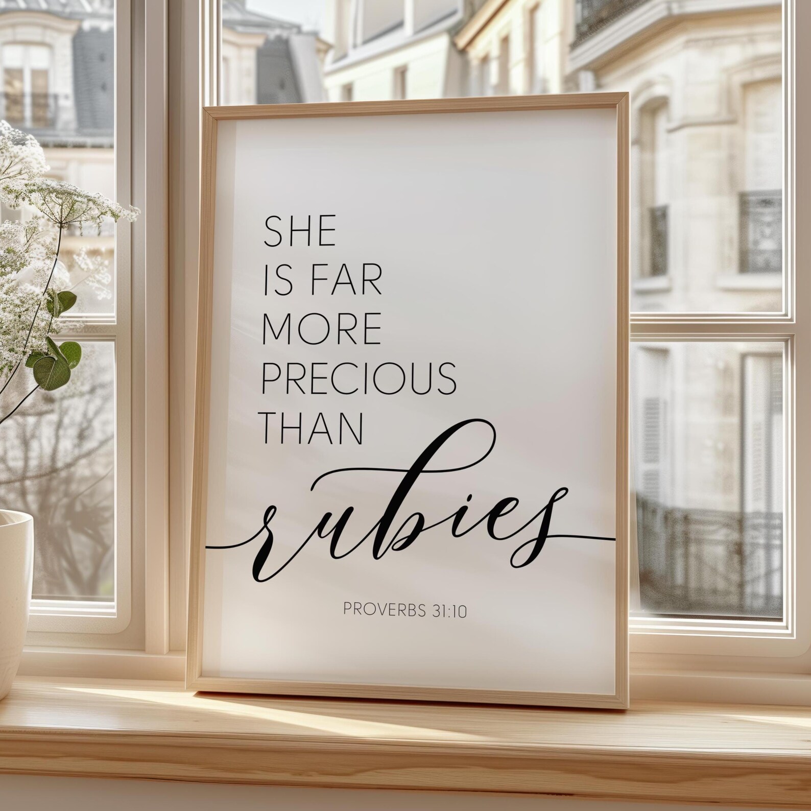Proverbs 31:10, She is Far More Precious Than Rubies, Printable ...
