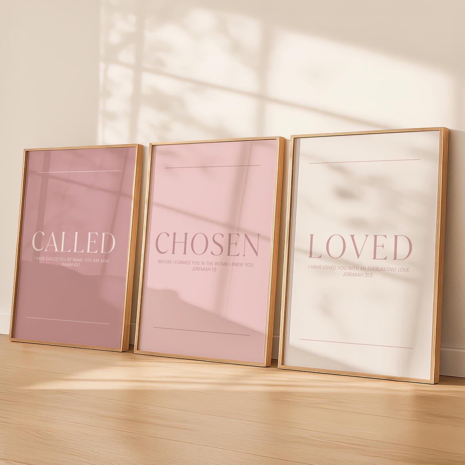 Called Chosen Loved Printable Wall Art, Christian Nursery Decor, Bible ...