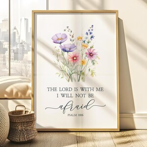 Psalm 118:6 Printable Sign, the Lord is With Me, Bible Verse Printable ...