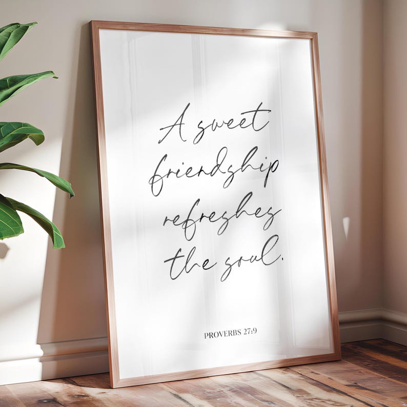 Proverbs 27:9 Printable, A Sweet Friendship Refreshes the Soul ...