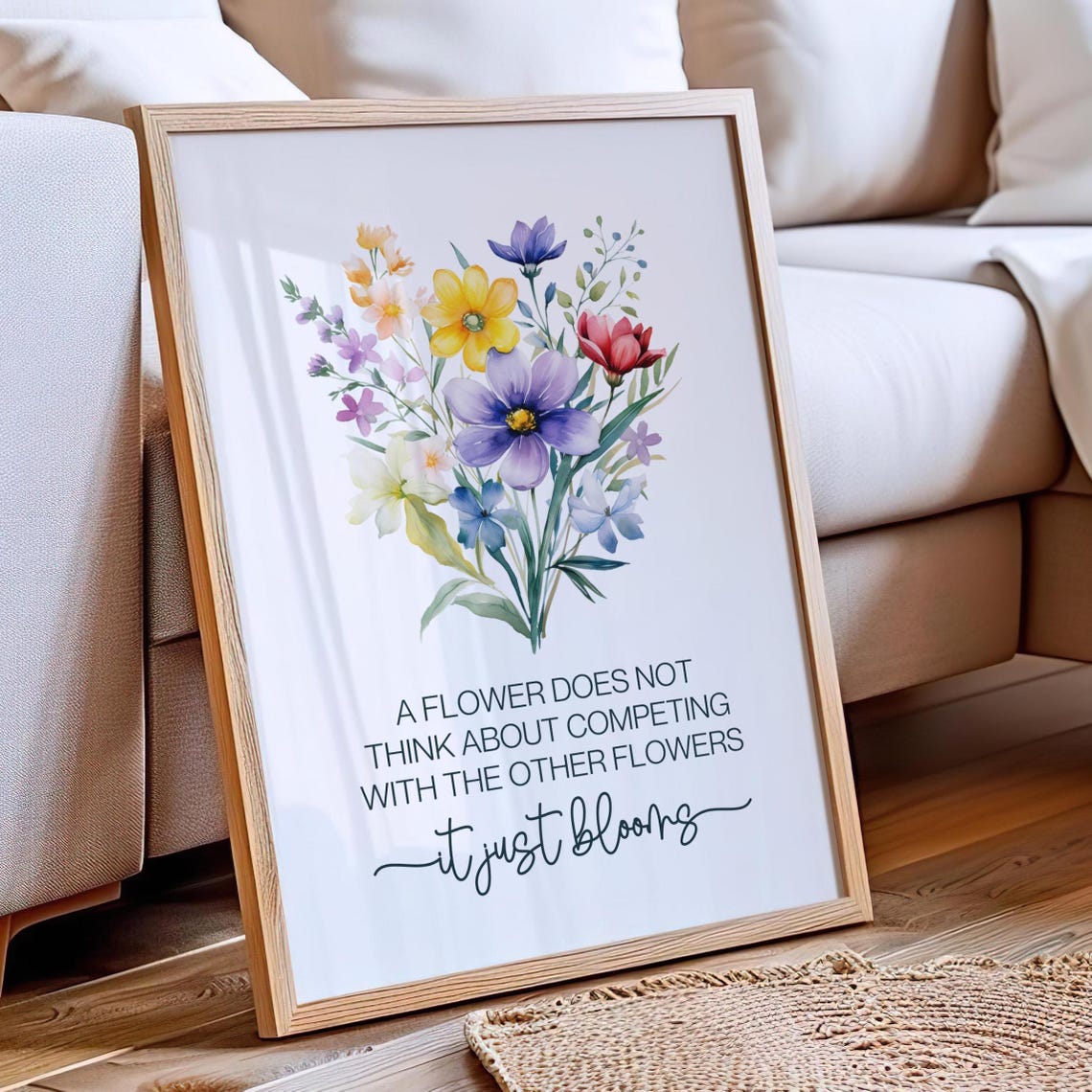 A Flower Does Not Think About Competing Quote, Inspirational Quote ...