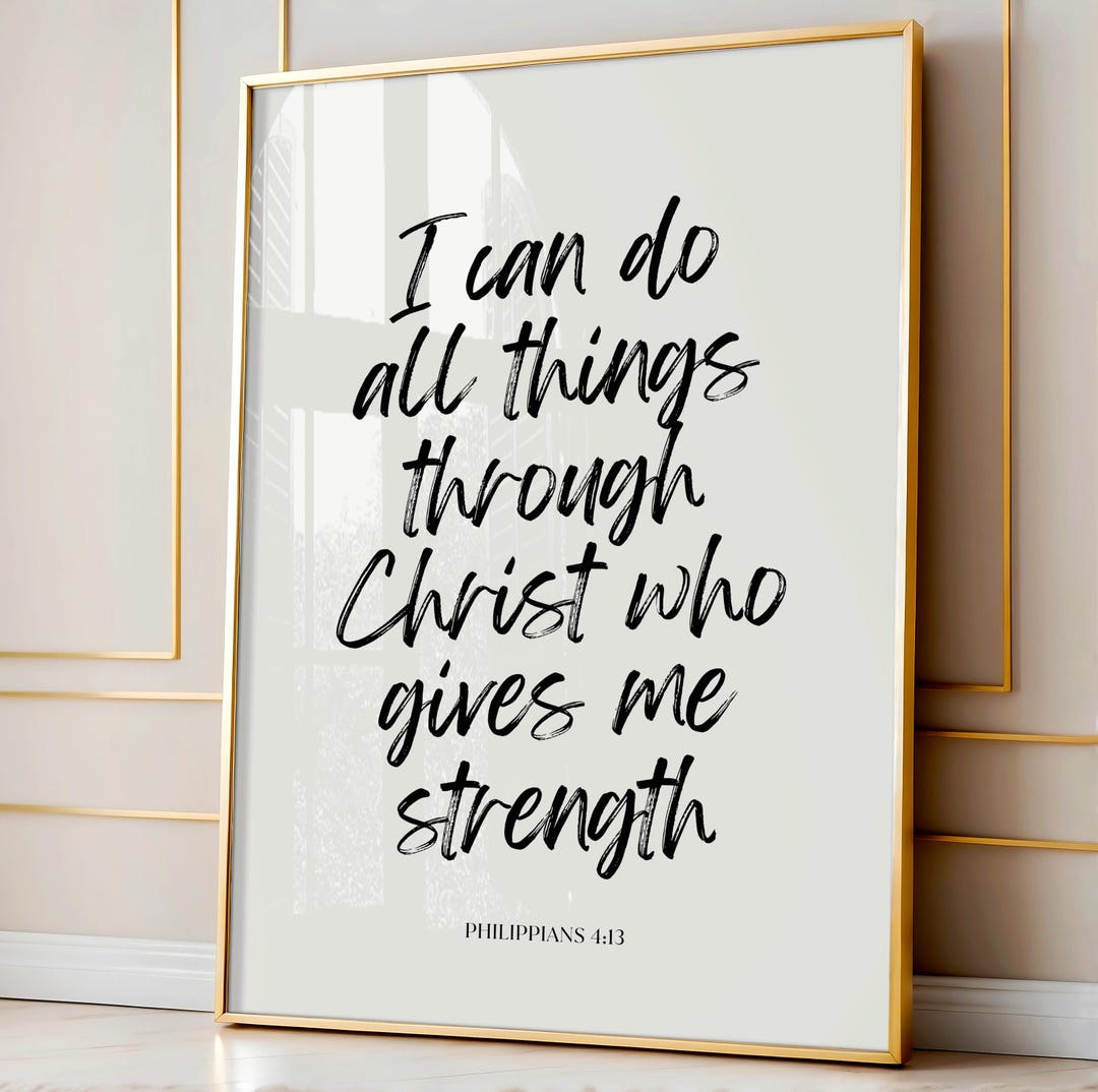 Philippians 4:13 Printable, I Can Do All Things Through Christ, Bible ...