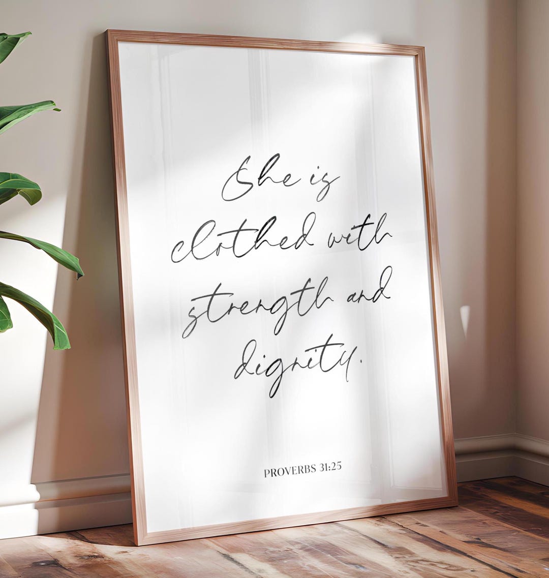 Proverbs 31:25 Printable, She is Clothed With Strength and Dignity ...