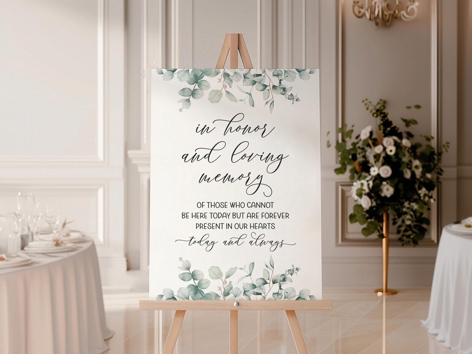 Wedding Memorial Printable, in Honor and Loving Memory Printable ...