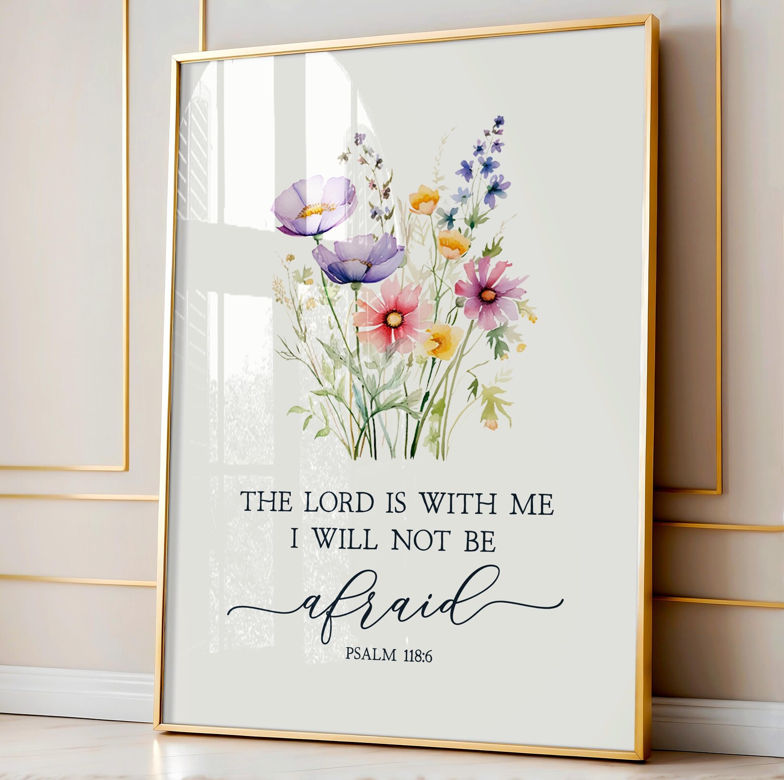 Psalm 118:6 Printable Sign, the Lord is With Me, Bible Verse Printable ...