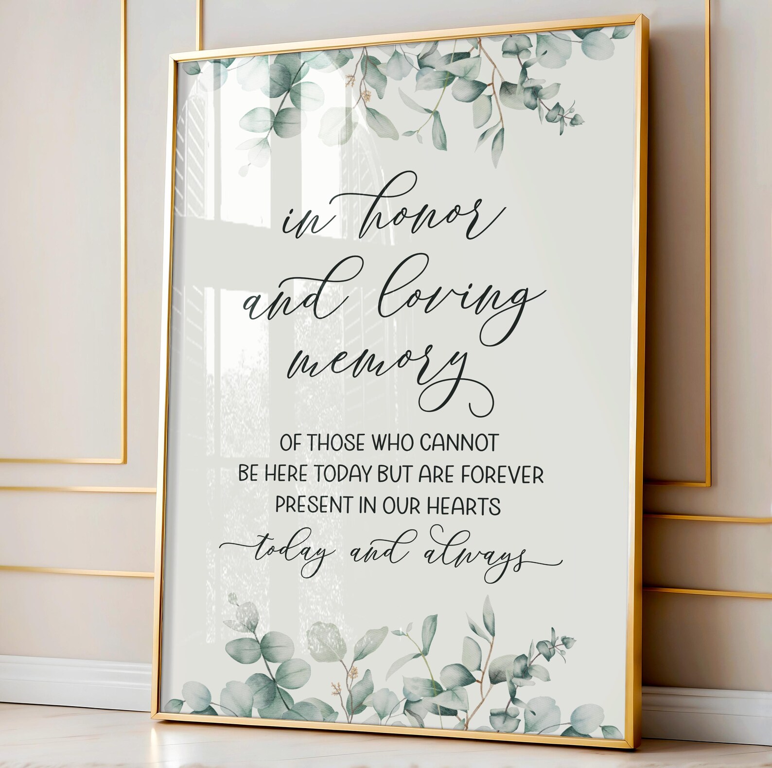 Wedding Memorial Printable, in Honor and Loving Memory Printable ...