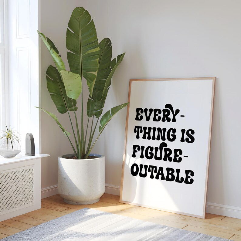 Everything is Figureoutable PRINTABLE, Therapy Office DIGITAL Download ...
