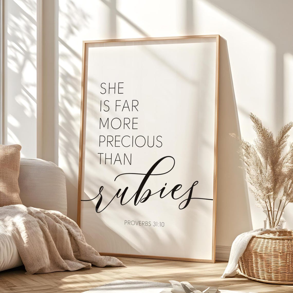 Proverbs 31:10, She is Far More Precious Than Rubies, Printable ...