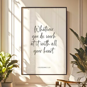 Colossians 3:23 Printable, Whatever You Do Work at It With All Your ...