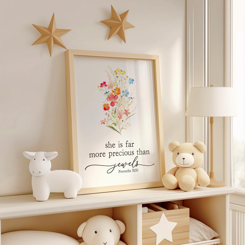 Proverbs 31:10, She is Far More Precious Than Jewels, Printable ...