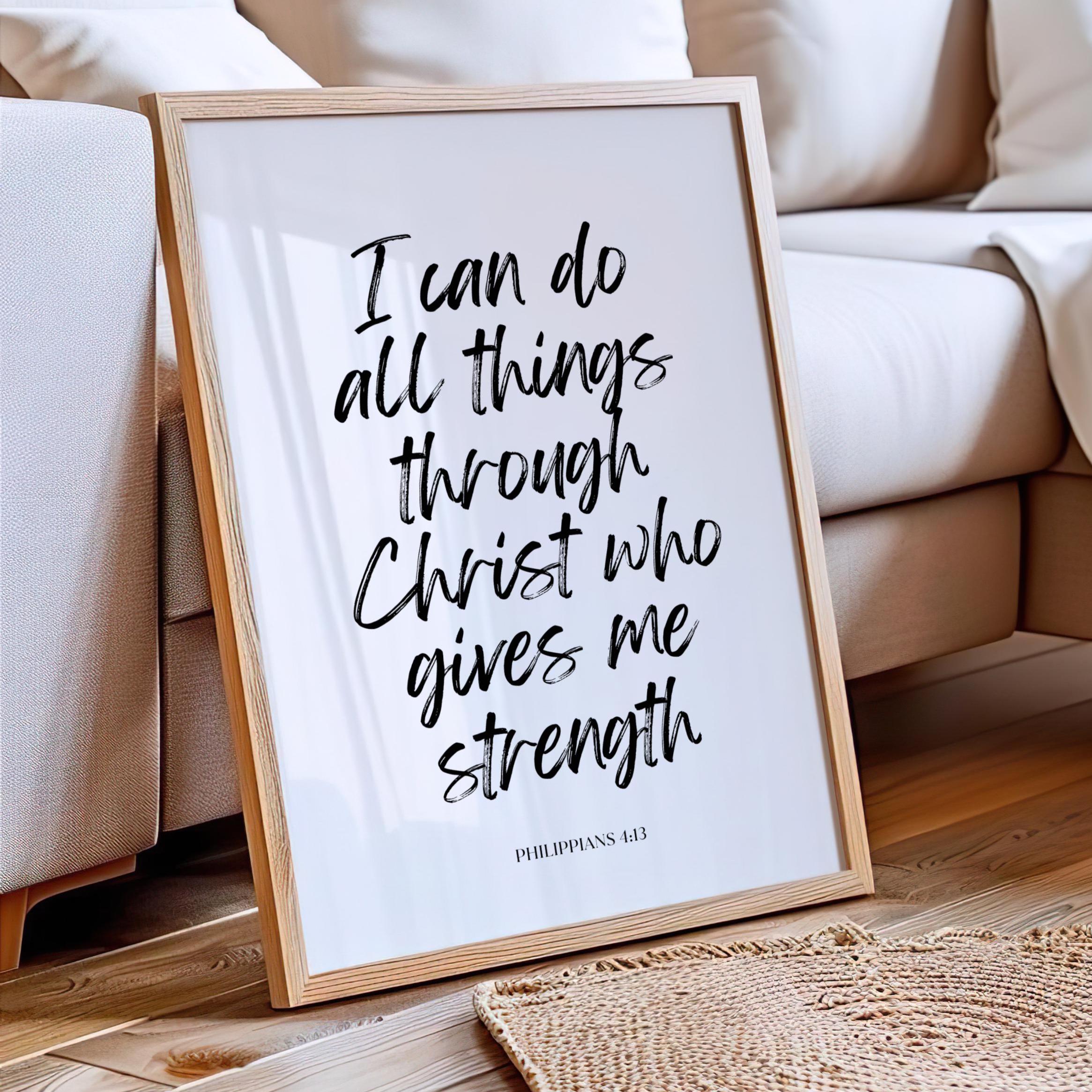 Philippians 4:13 Printable, I Can Do All Things Through Christ, Bible ...