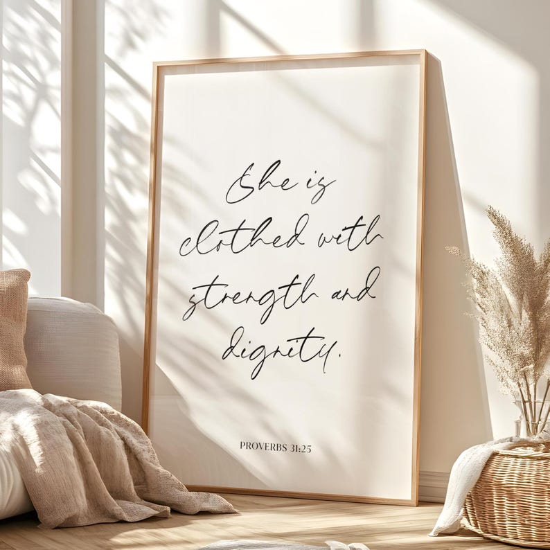 Set of 6 Bible Verse Printable Quotes, Nursery Printable Wall Art Set ...