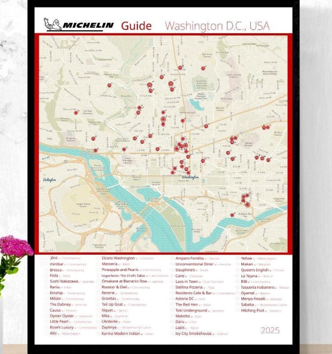 2025 Michelin Guide Map, Interactive Poster With Visit Tracking ...