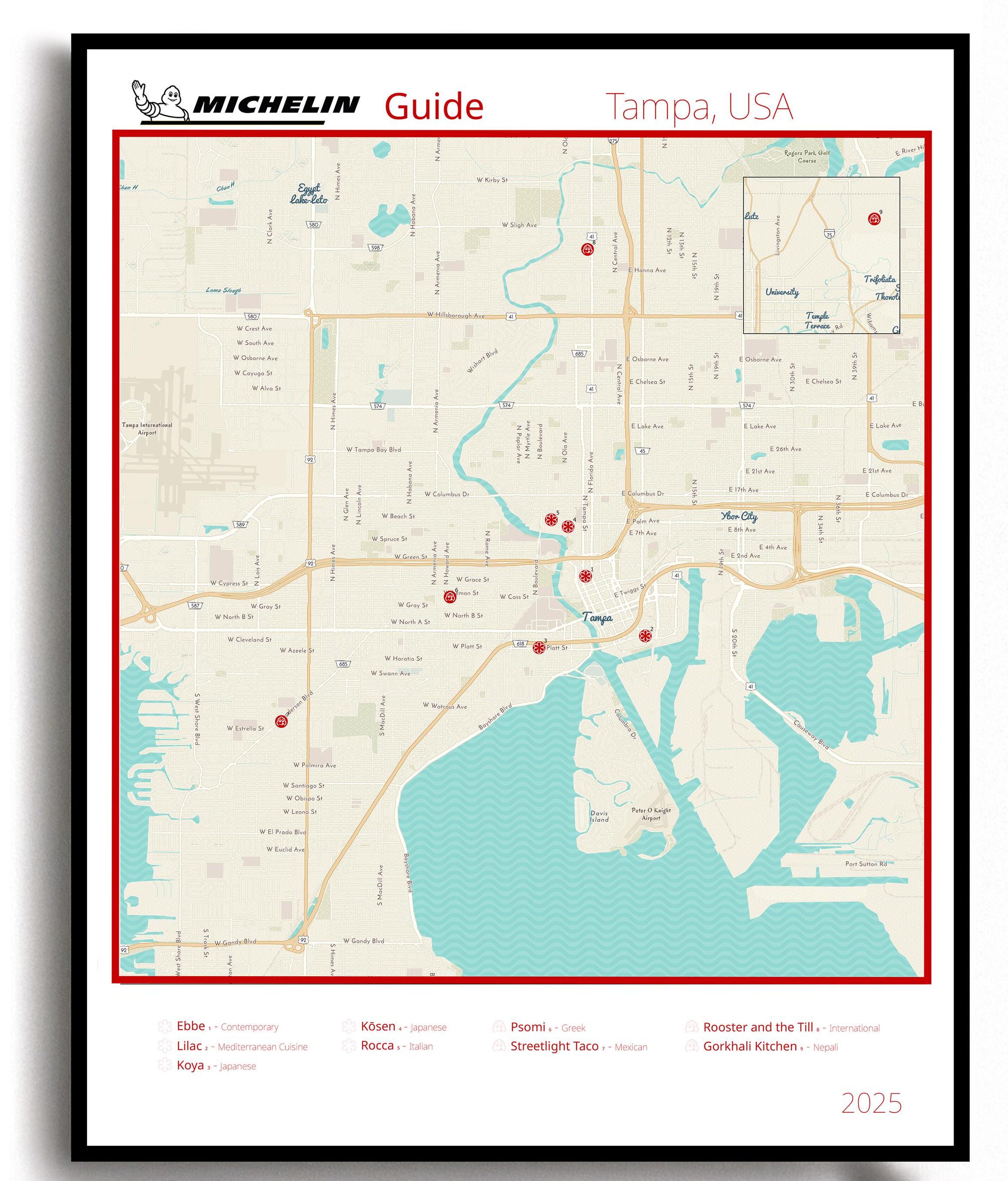 2025 Michelin Guide Map, Interactive Poster With Visit Tracking ...