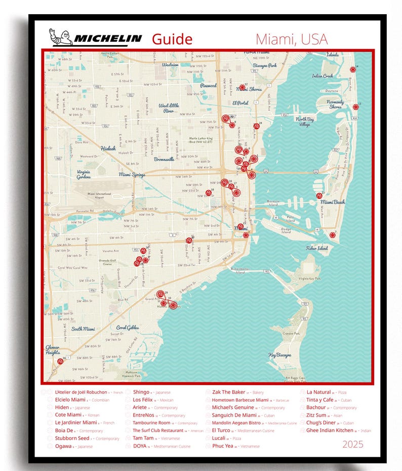 2026 Michelin Guide Map, Interactive Poster With Visit Tracking ...