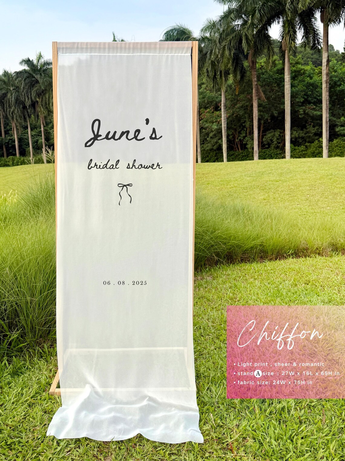 Chiffon Welcome Sign, Bridal Shower Fabric Banner, Canvas Sign, Linen ...