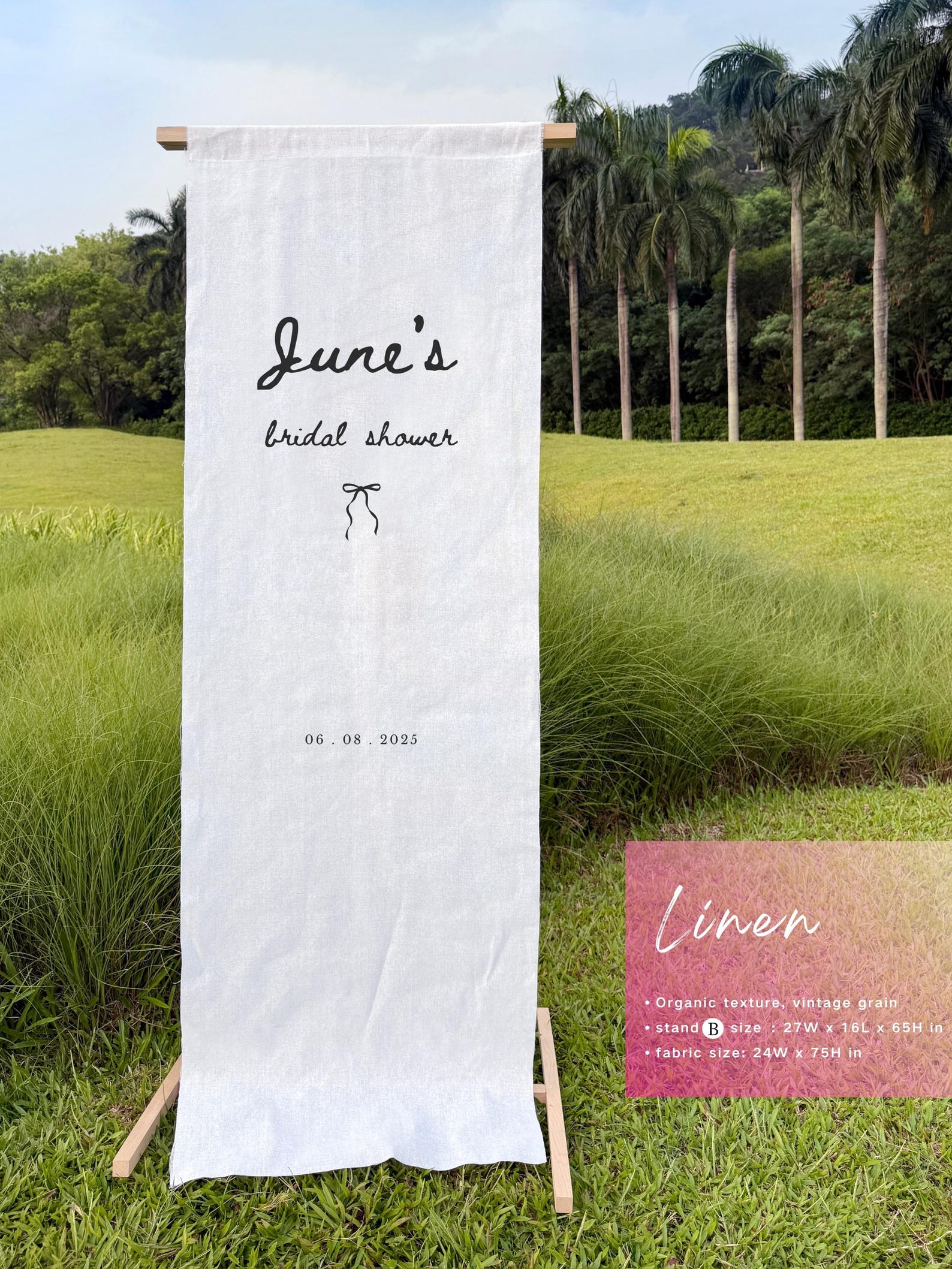 Chiffon Welcome Sign, Bridal Shower Fabric Banner, Canvas Sign, Linen ...