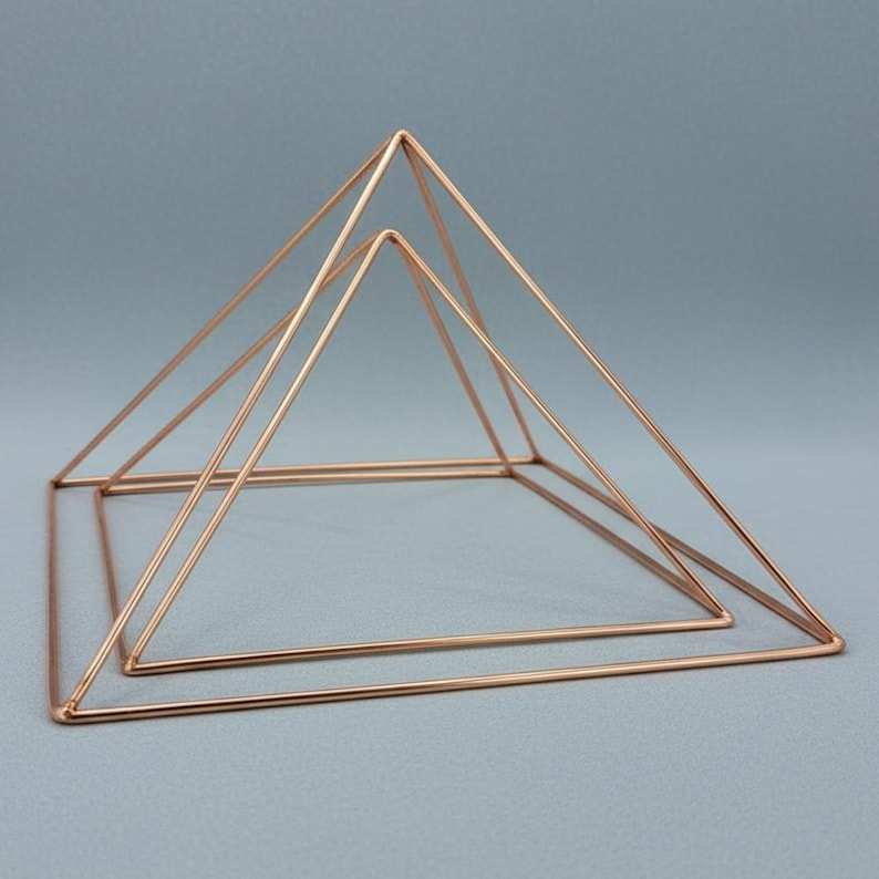 Large Copper Pyramid 10” 12”, Giza Proportions, Thicker Solid Copper ...