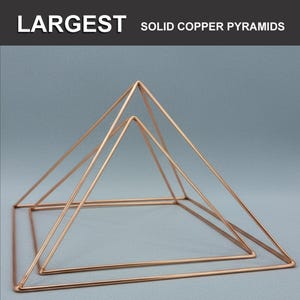 Large Copper Pyramid 10” 12”, Giza Proportions, Thicker Solid Copper ...
