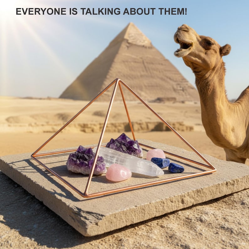 Large Copper Pyramid 10” 12”, Giza Proportions, Thicker Solid Copper ...