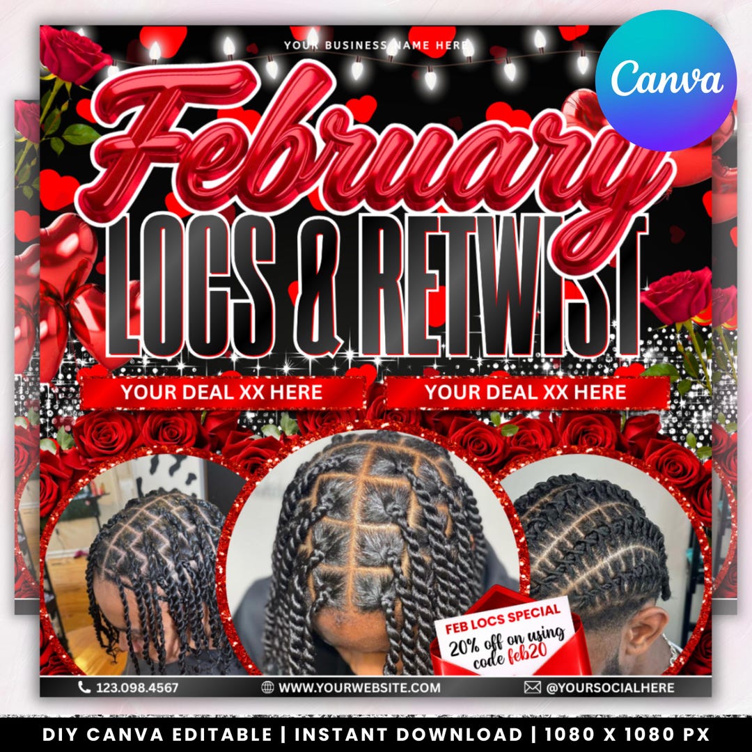 Locs Specials Flyer, Loc and Retwist Flyer, Dread Locks Flyer, Loc ...