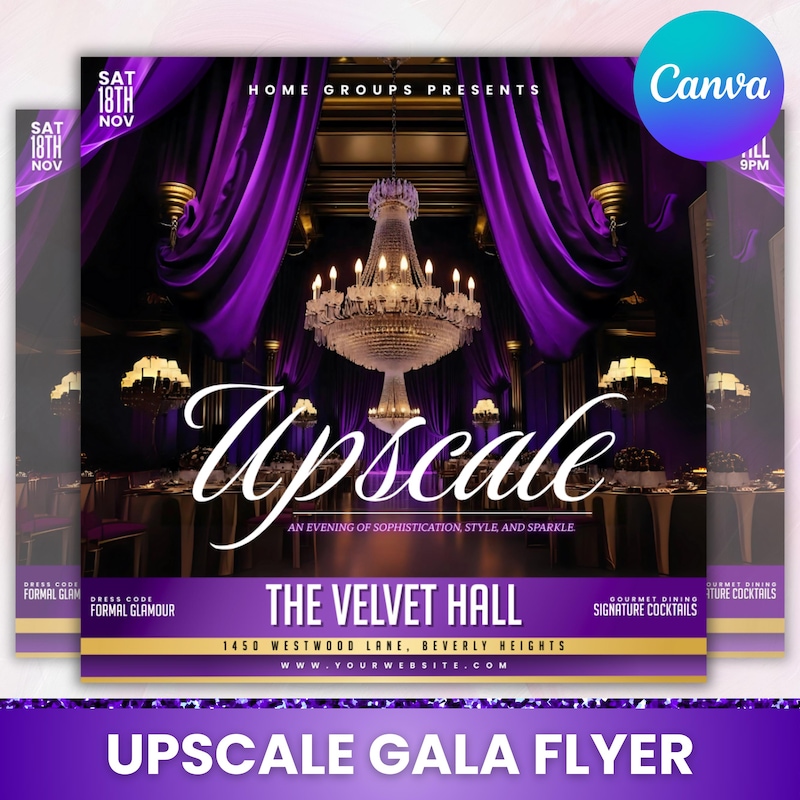Gala Party Flyer - Etsy