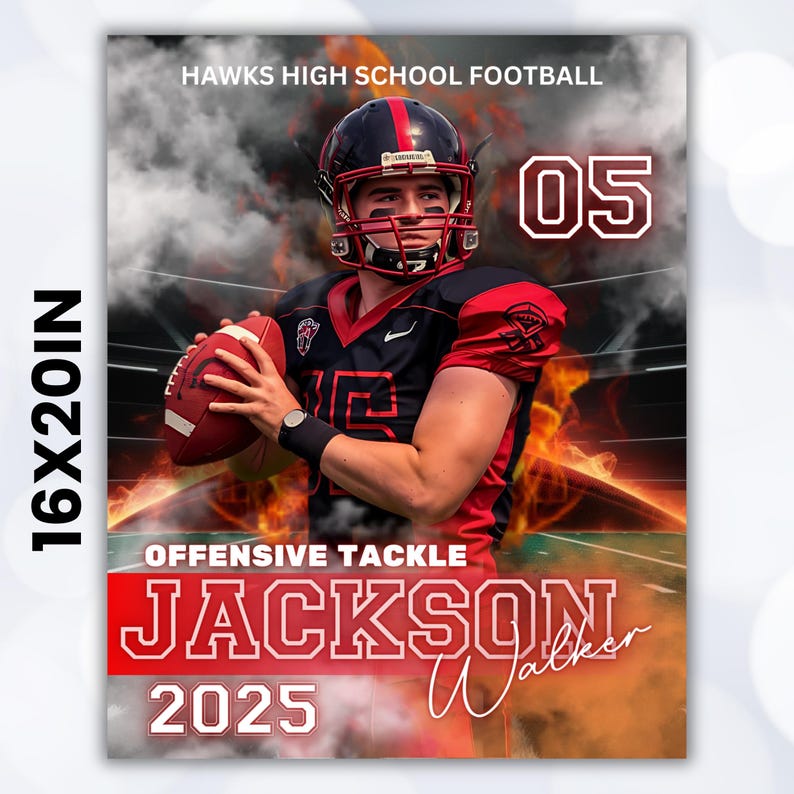 Football Poster Canva Template: Sports Background & Digital Backdrop ...