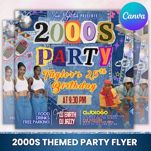 Early 2000s Themed Party Flyer, Retro Birthday Party, House Party ...