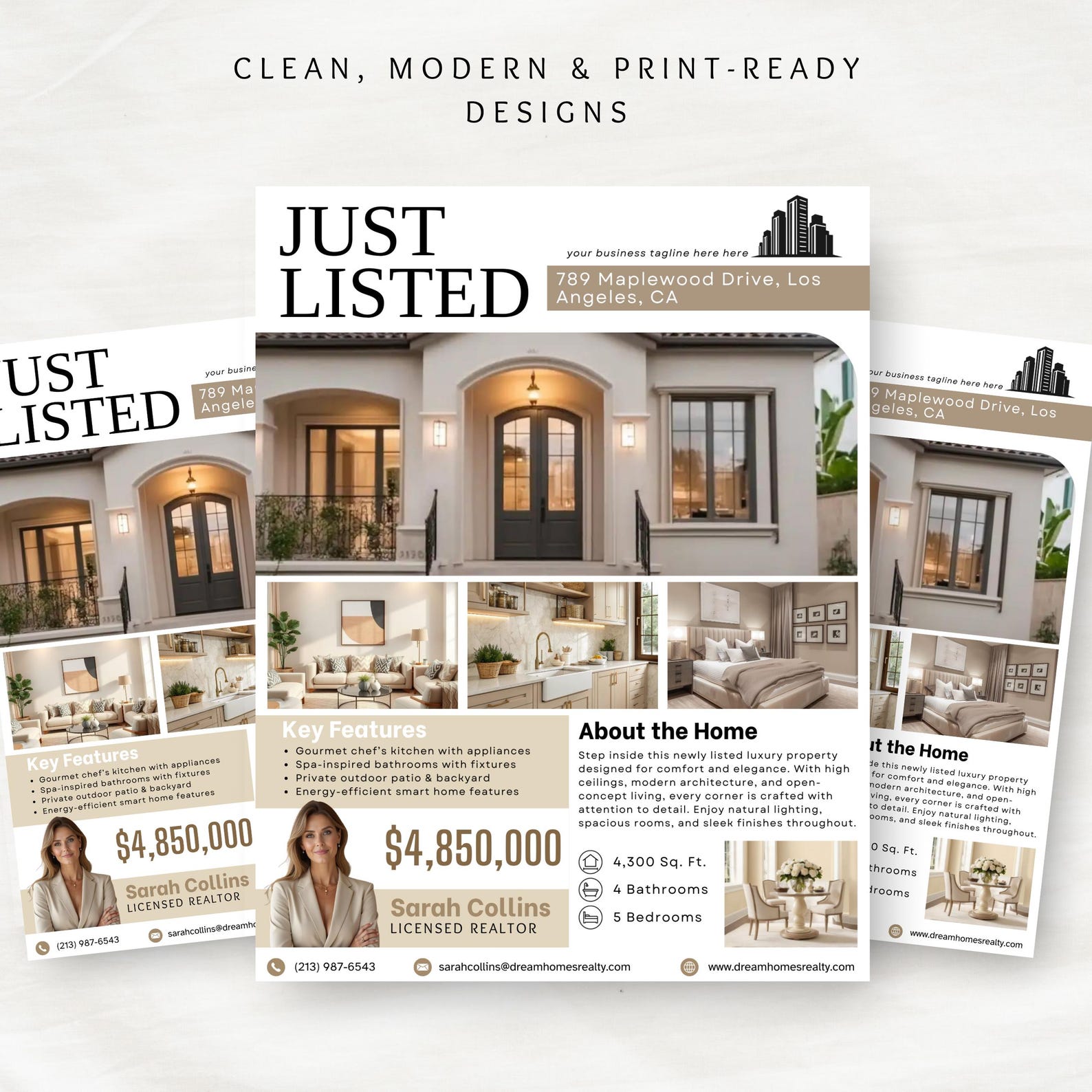 Just Listed Flyer Template, Just Listed Flyer, Real Estate Marketing ...