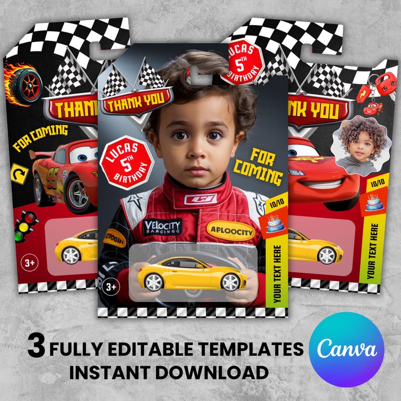 Toy Car Packaging, Toy Car Packaging Template, Printable Car Birthday ...