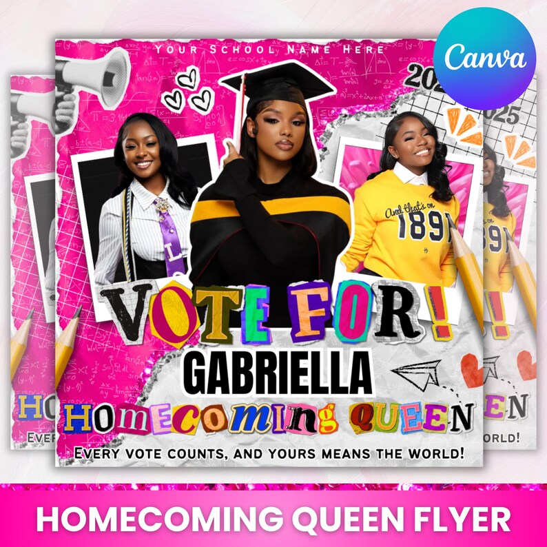 Homecoming Queen Flyer, Homecoming King Flyer, Homecoming Campaign ...