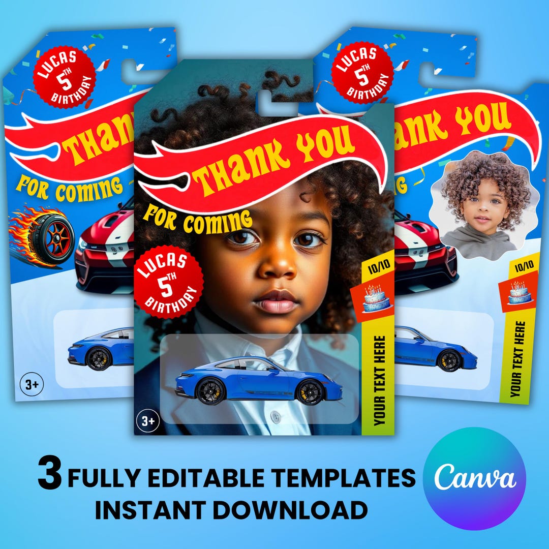 Toy Car Packaging, Toy Car Packaging Template, Printable Car Birthday ...