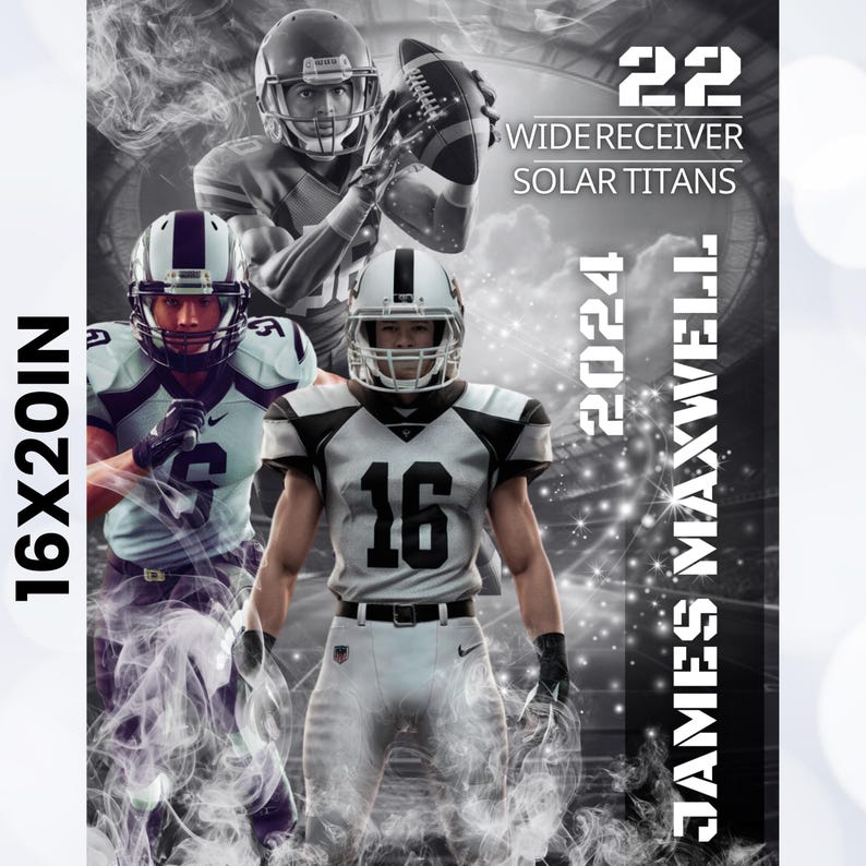 Football Poster Canva Template: Sports Background & Digital Backdrop ...