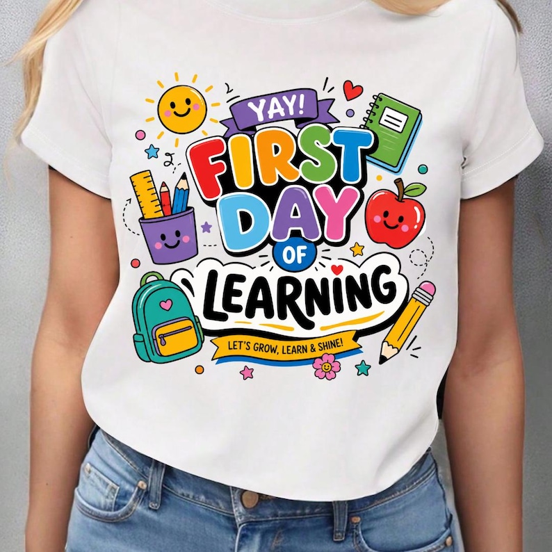 Happy First Day of School PNG | Teacher Coquette Bow Design | Classroom ...