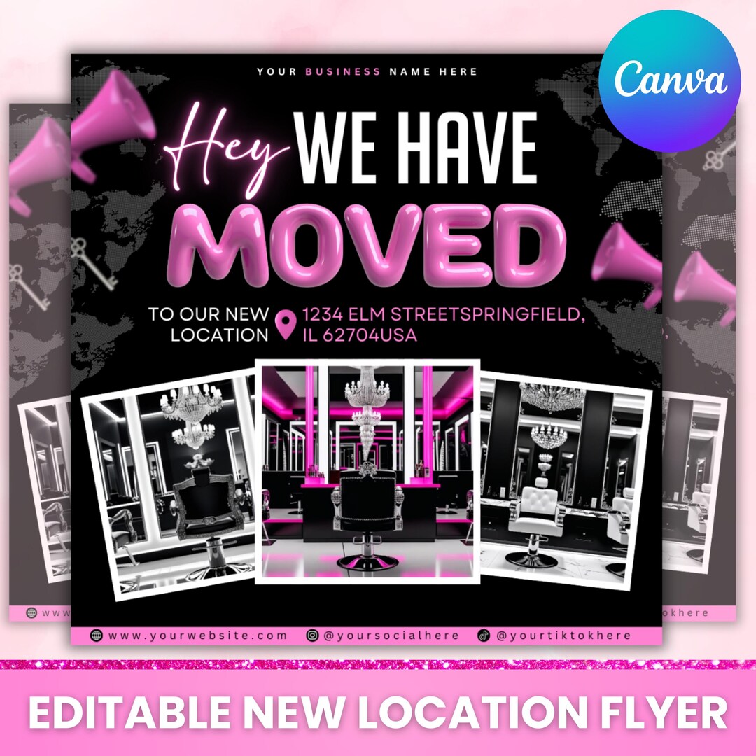 New Location Beauty Flyer, New Location Flyer Template, New Location ...