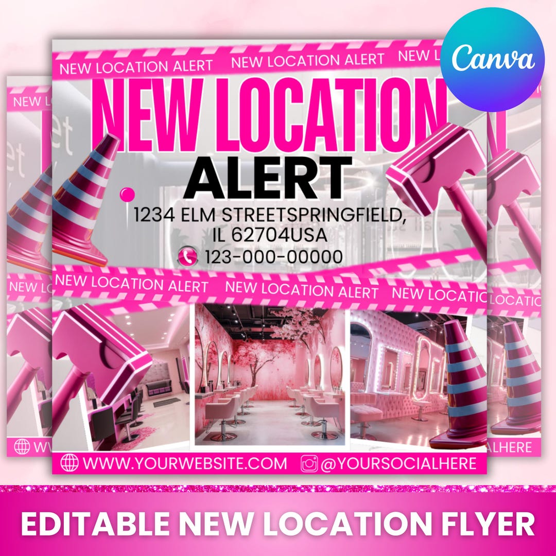 New Location Beauty Flyer, New Location Flyer Template, New Location ...