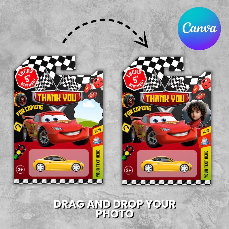 Toy Car Packaging, Toy Car Packaging Template, Printable Car Birthday ...
