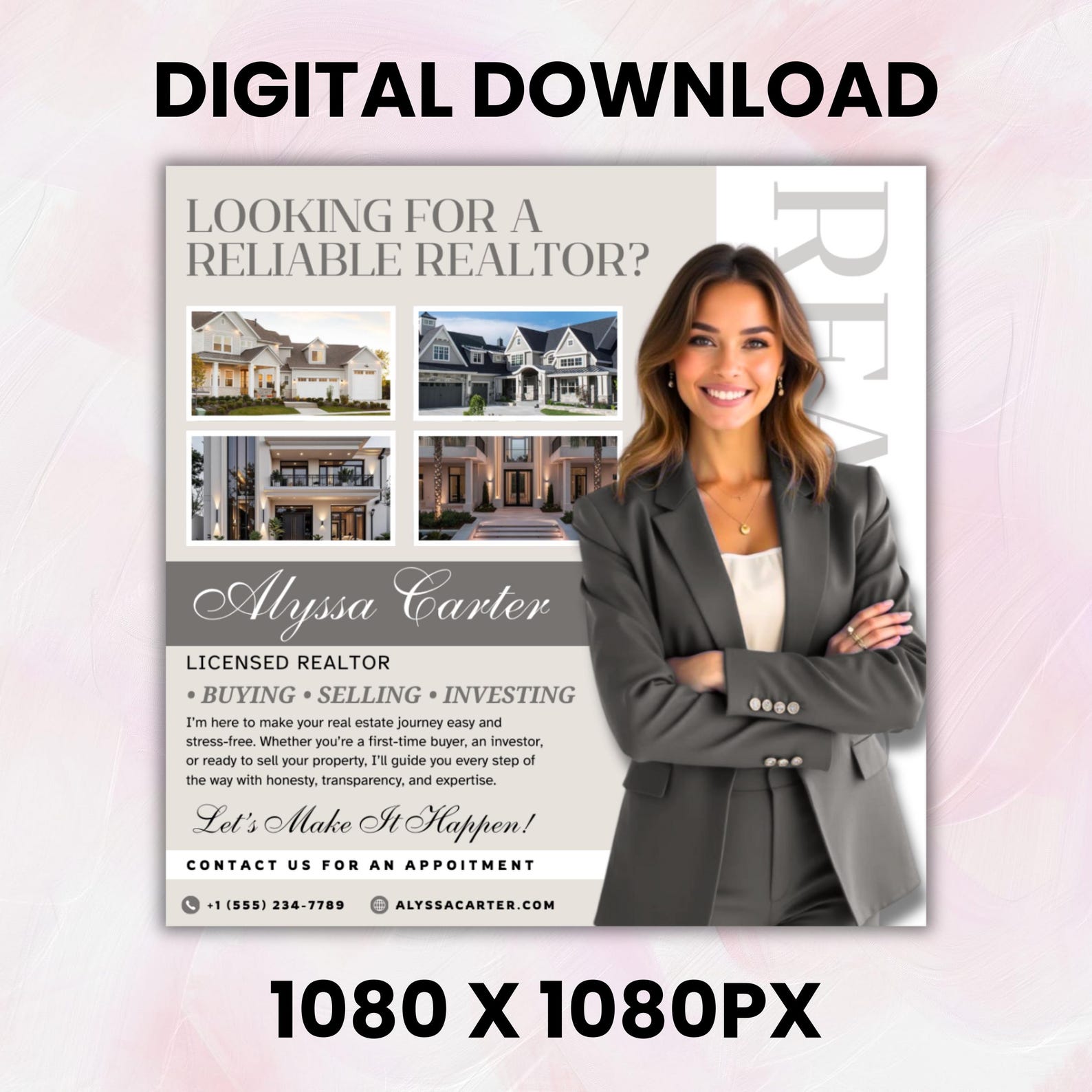 Real Estate Flyer, Realtor Flyer Template, Buying or Selling Real ...