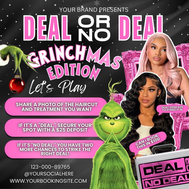 Deal or No Deal Flyer, December Deal or No Deal, Christmas Booking ...