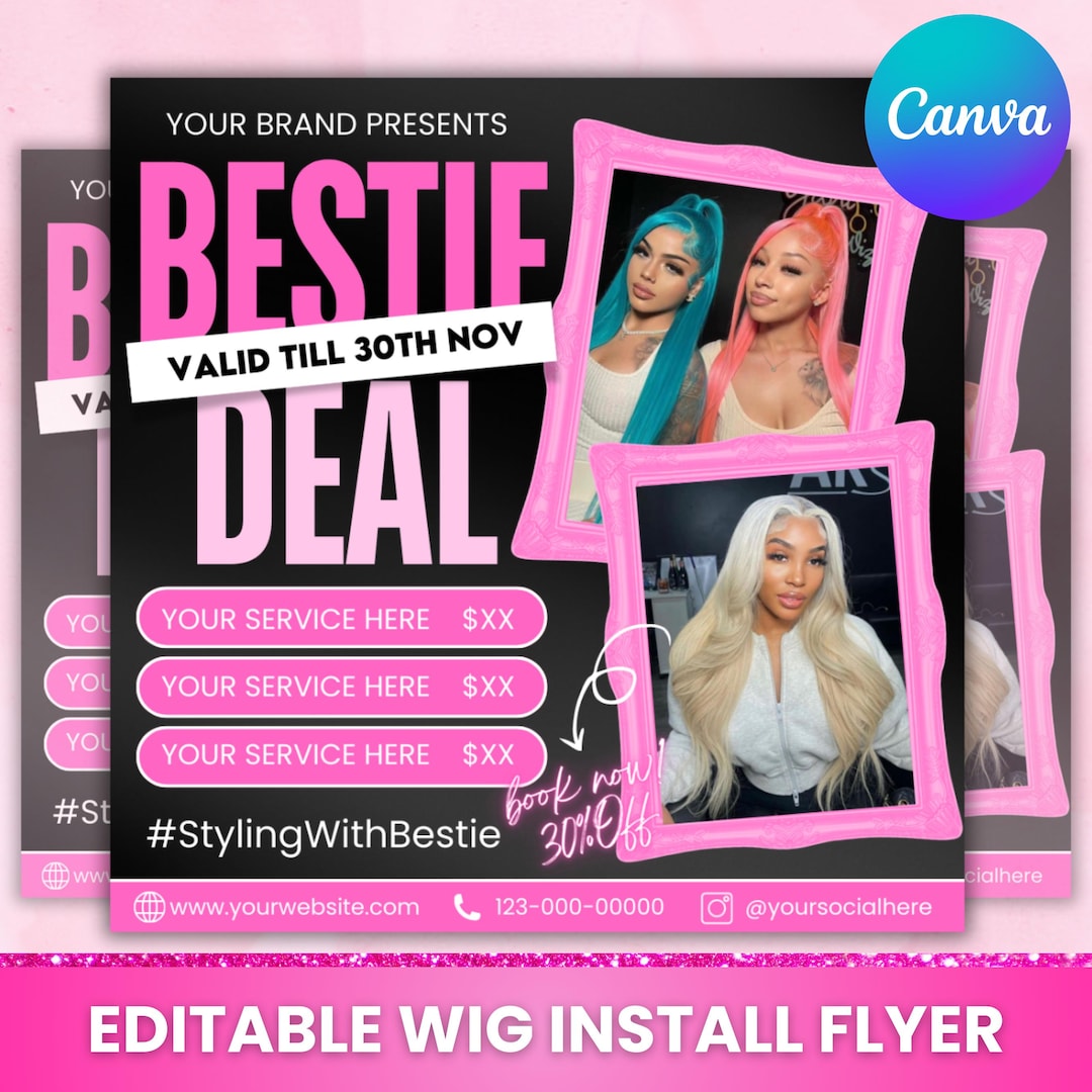 Best Friend Deal Flyer, Bring a Friend Sale Flyer, Bestie Deal Flyer ...