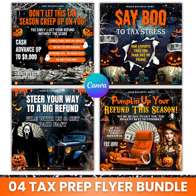Spooky Season Tax Flyer - Etsy