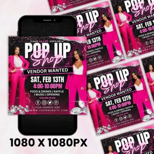 Pop up Shop Event Flyer: Vendor Template (canva Editable) - Etsy