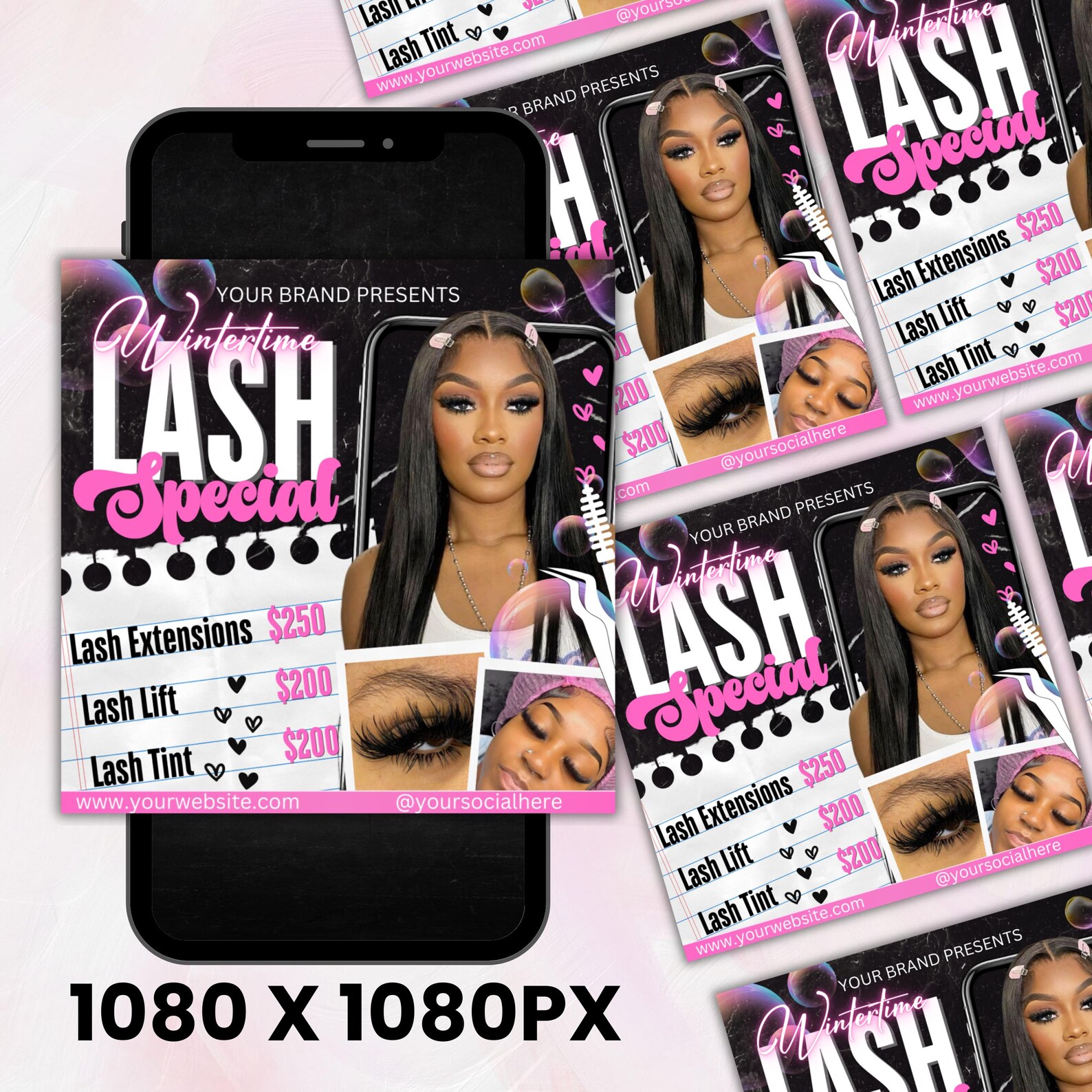 Lash Special Flyer: Lash Extensions, Lift & Tint (canva Editable) - Etsy