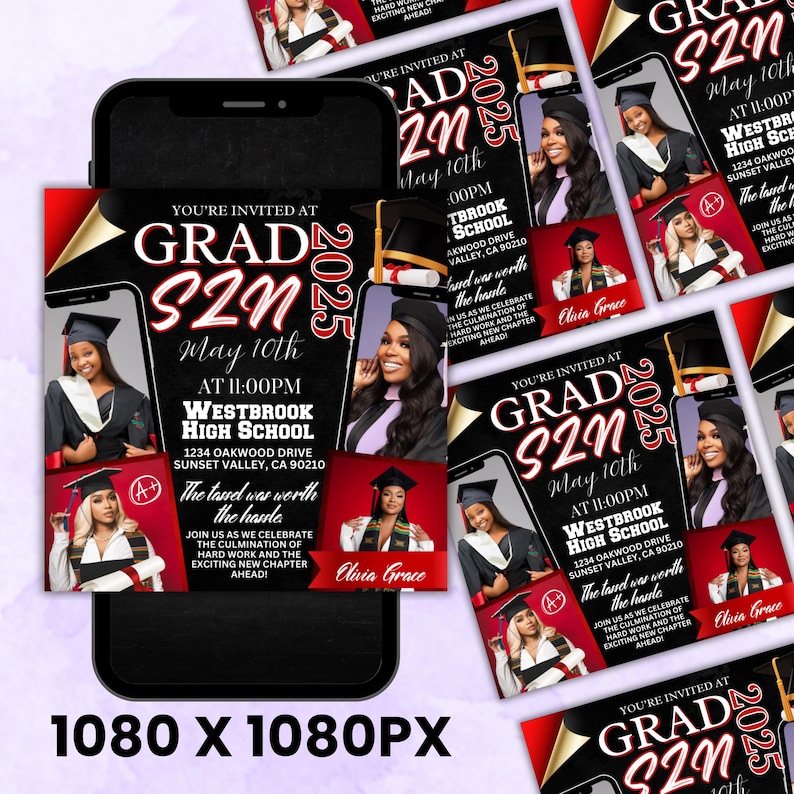 Graduation Party Flyer: Class of 2026 Announcement (canva Editable) - Etsy